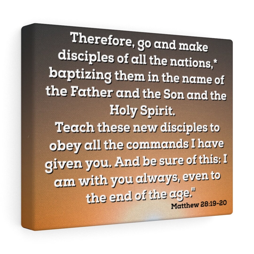 Bible Verse Wall Art-matthew 28:19-20,scripture Wall Art,christian Home ...