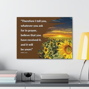 Mark 11:24 Canvas| Bible Verse Wall Art, Scripture Prints That Inspire ...