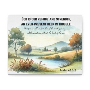 Psalm 46:1-12 Canvas Scripture Wall Art, Inspirational Home Decor ...