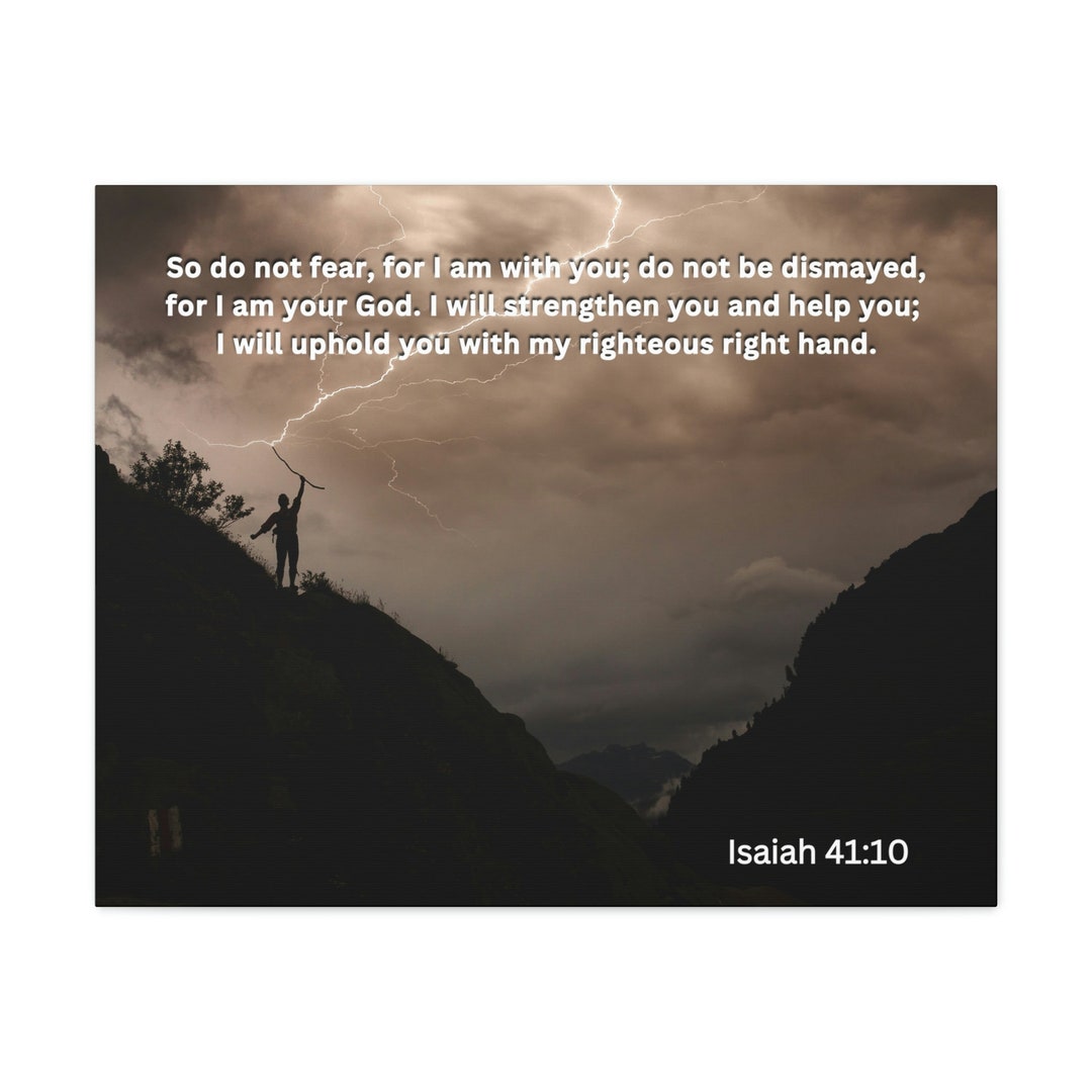 Isaiah 41:10 Canvas Gallery Art| Inspirational Scripture Wall Print ...