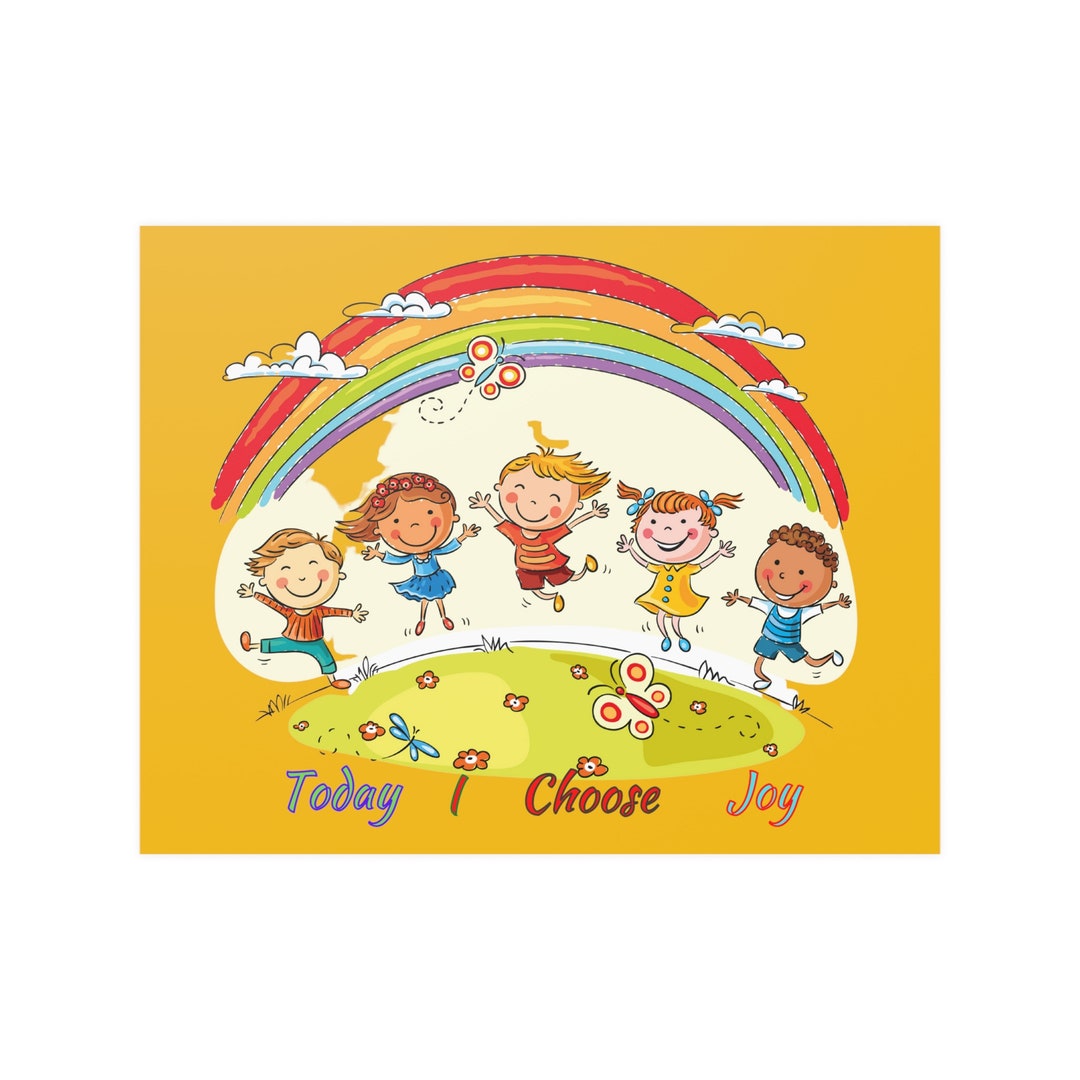 Today I Choose Joy Satin Posters| Encouragement Message Art ...