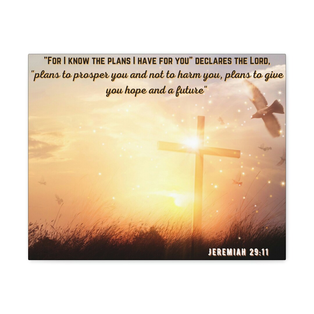 Jeremiah 29:11 Canvas| Bible Verse Wall Art,scripture Wall Print,jesus ...