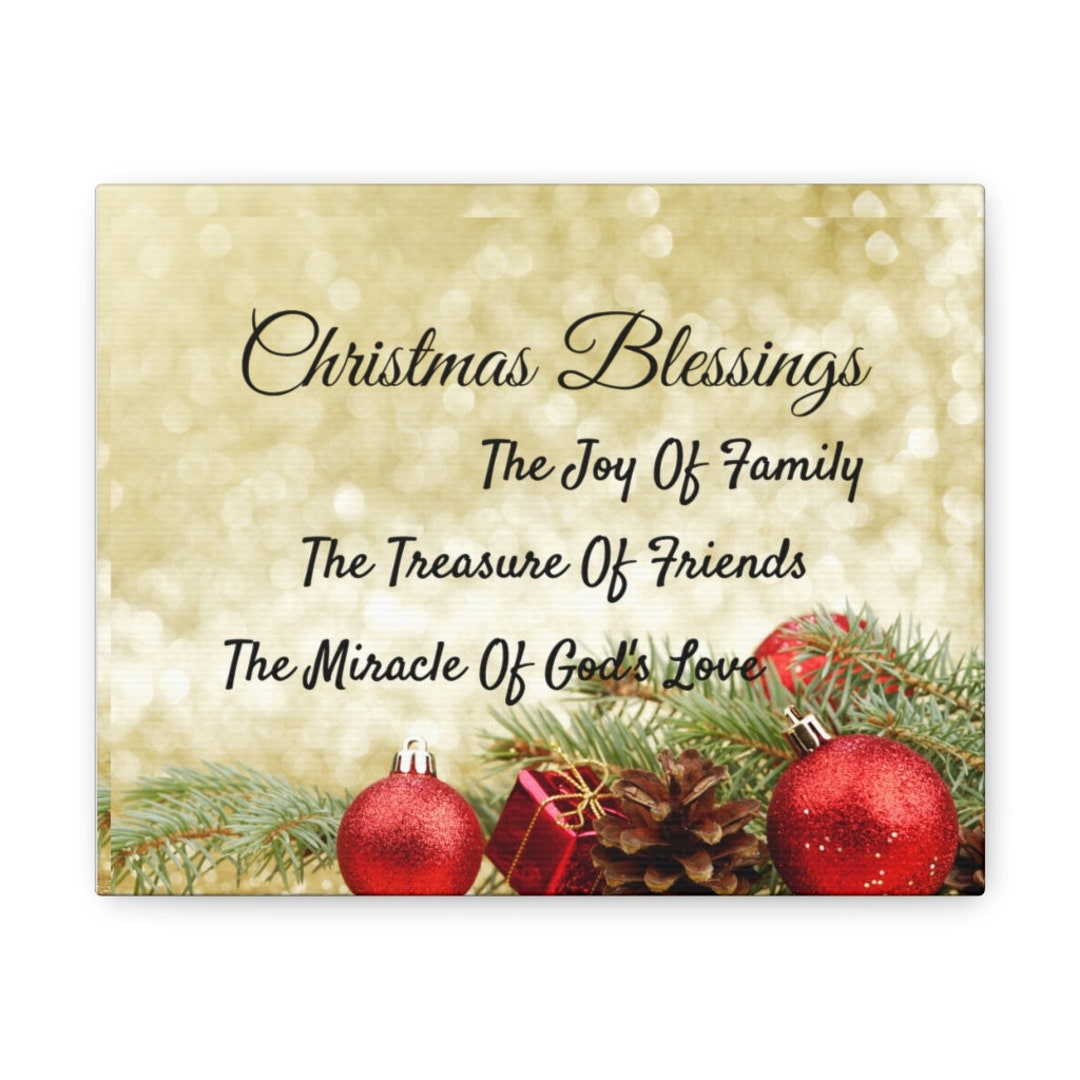 Christmas Blessing Canvas Wall Art| Christmas Home Decor, Tis the ...