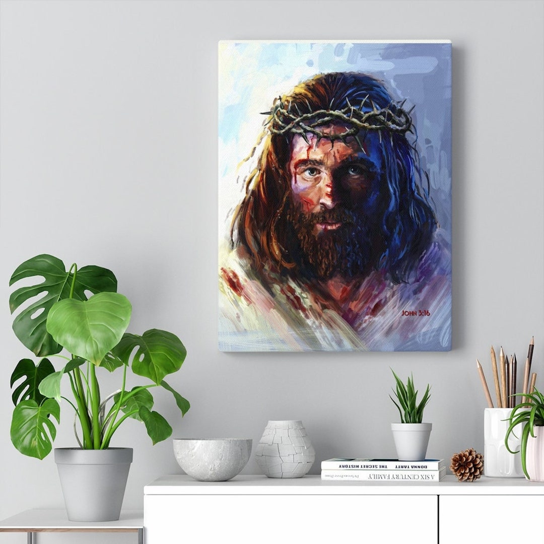 Jesus Canvas | Christian Wall Art, Jesus Painting, Jesus the Messiah ...
