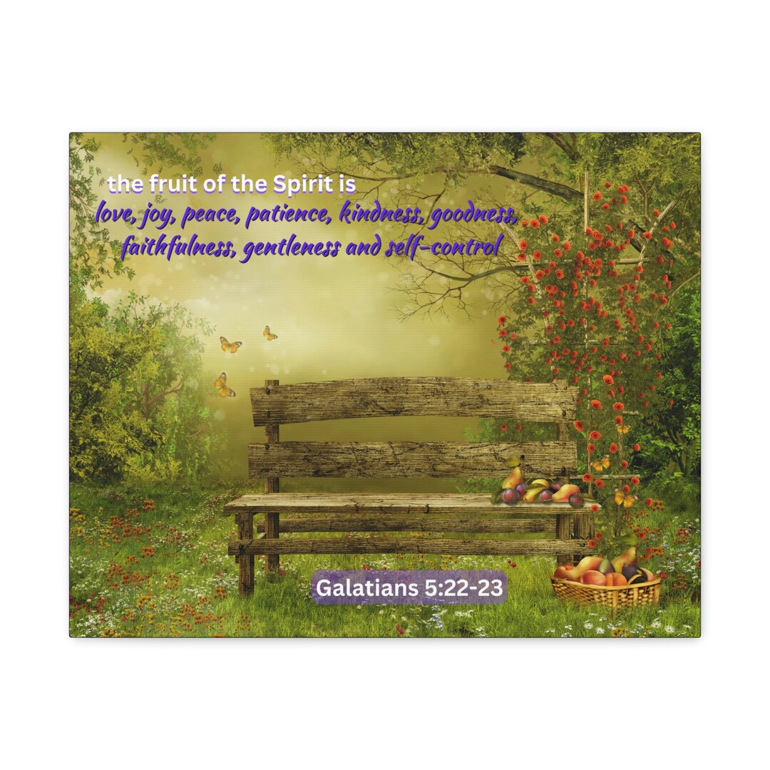 Galatians 5:22-23 Canvas Gallery Art|inspirational Bible Verse Wall Art ...