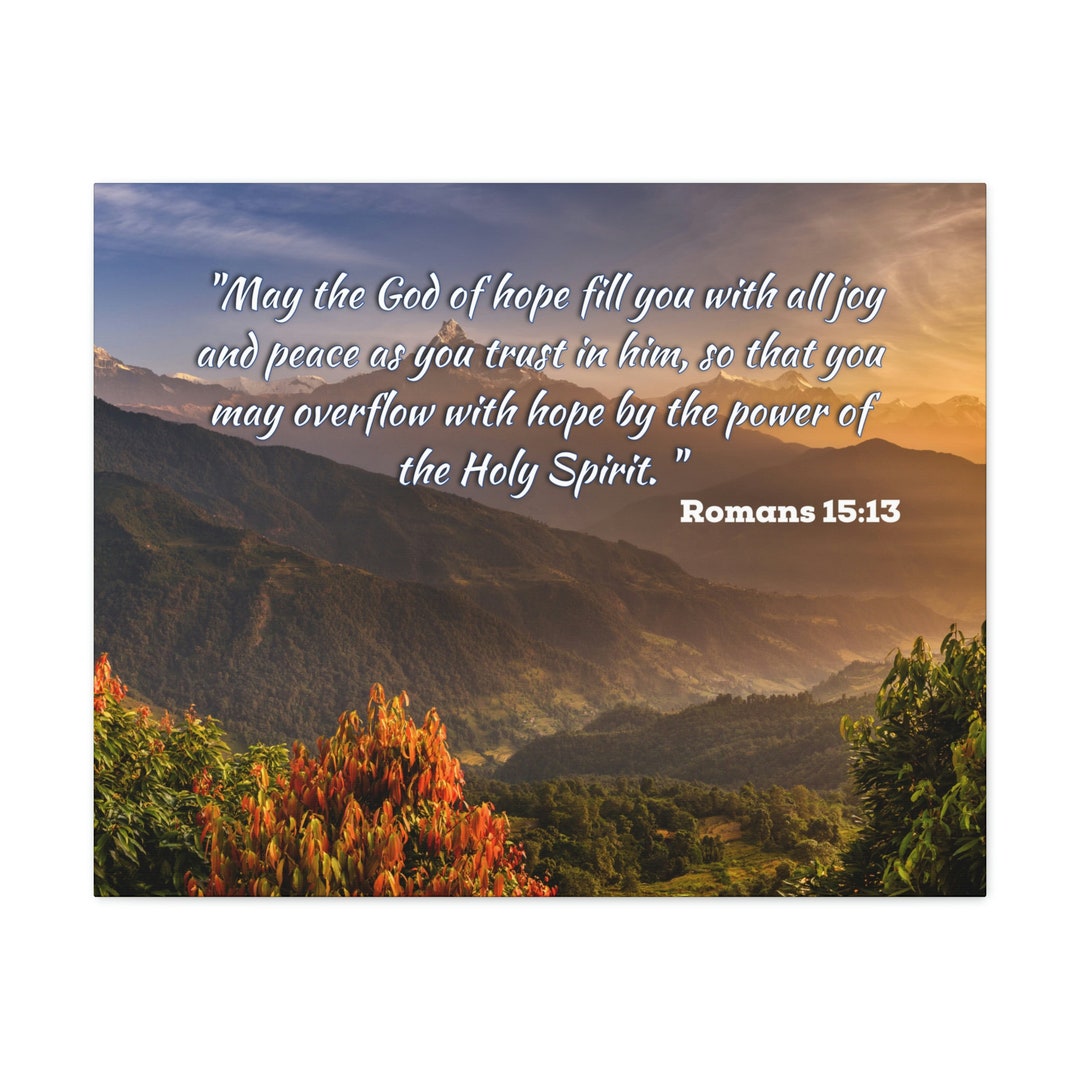 Romans 15:13 Canvas| Bible Verse Wall Art, Inspiration Home Decor With ...