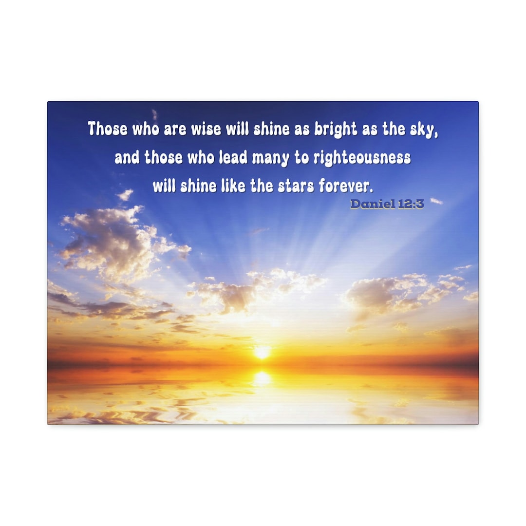 Daniel 12:3 Canvas | Bible Verse Decor, Scripture Wall Art, Inspiration ...