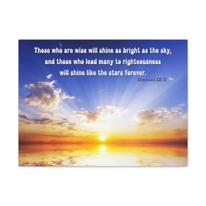 Daniel 12:3 Canvas | Bible Verse Decor, Scripture Wall Art, Inspiration ...