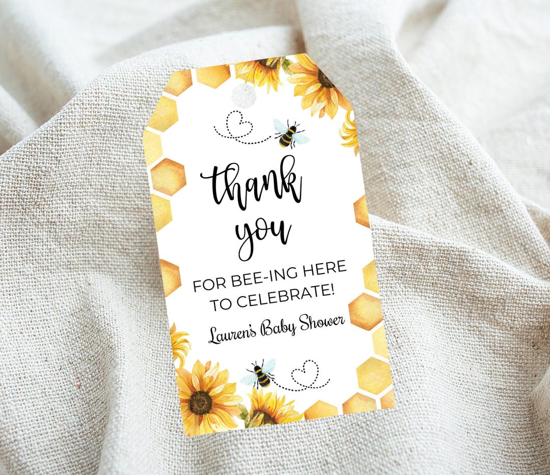 Bee Favor Tag Template-bee Thank You Tag-birthday Favor Tags-instant ...