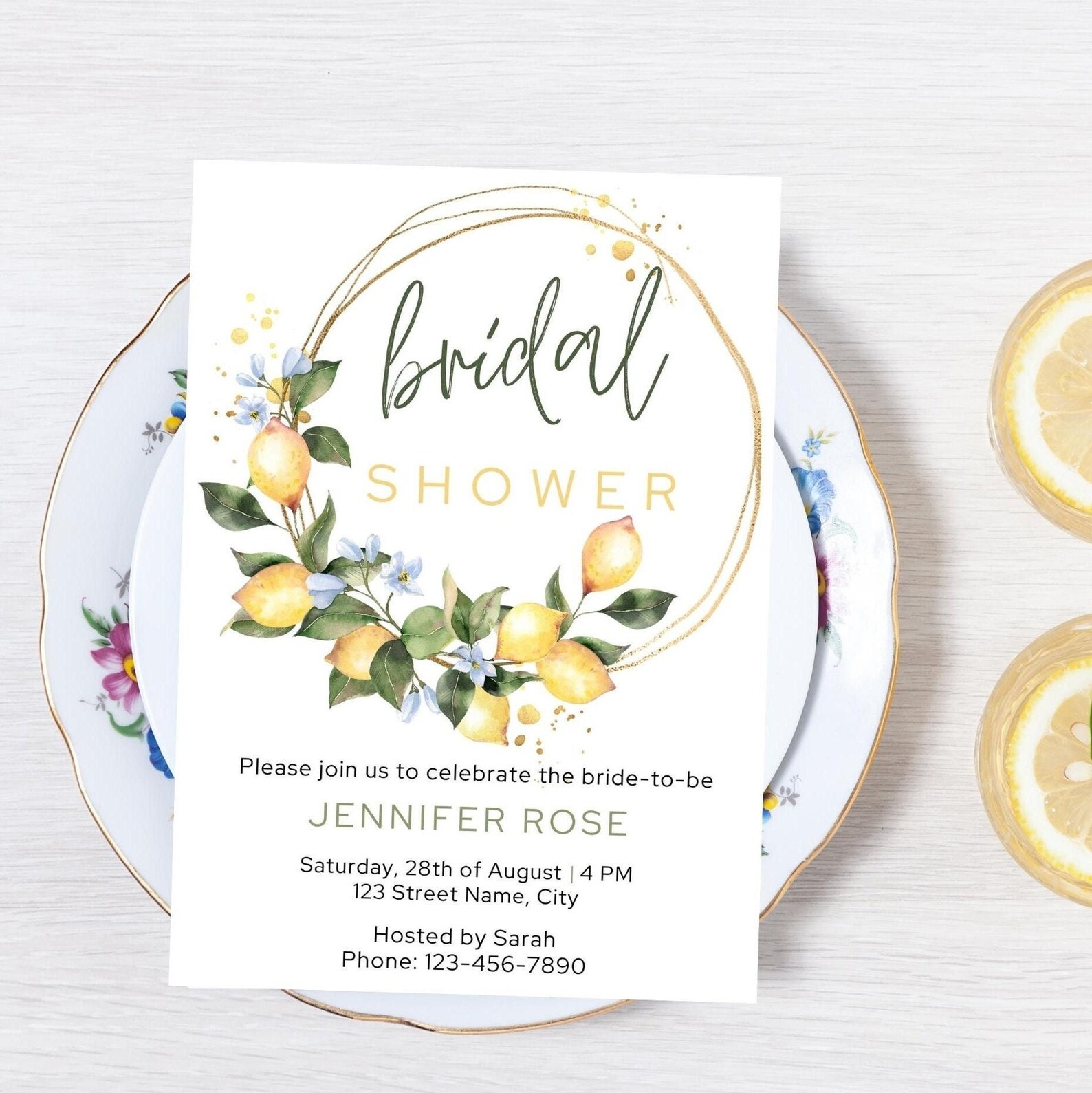 Lemon Bridal Shower Invitation-lemon Invitation-bridal Shower Lemon ...