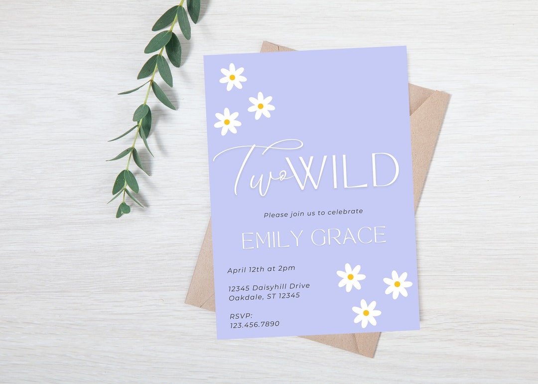 Daisy Birthday Invite Template-daisy Invitation-daisy Birthday ...
