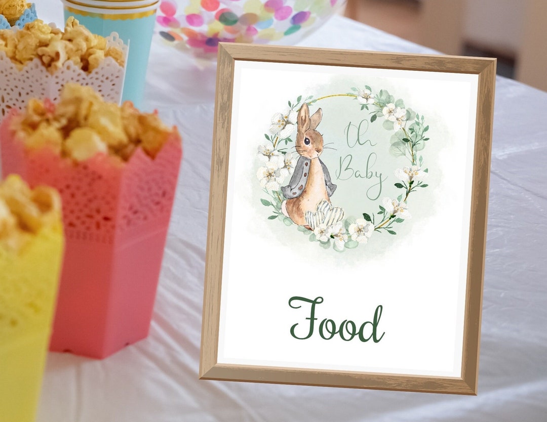 Peter Rabbit Table Signs-peter Rabbit Baby Shower-baby Shower Signs ...