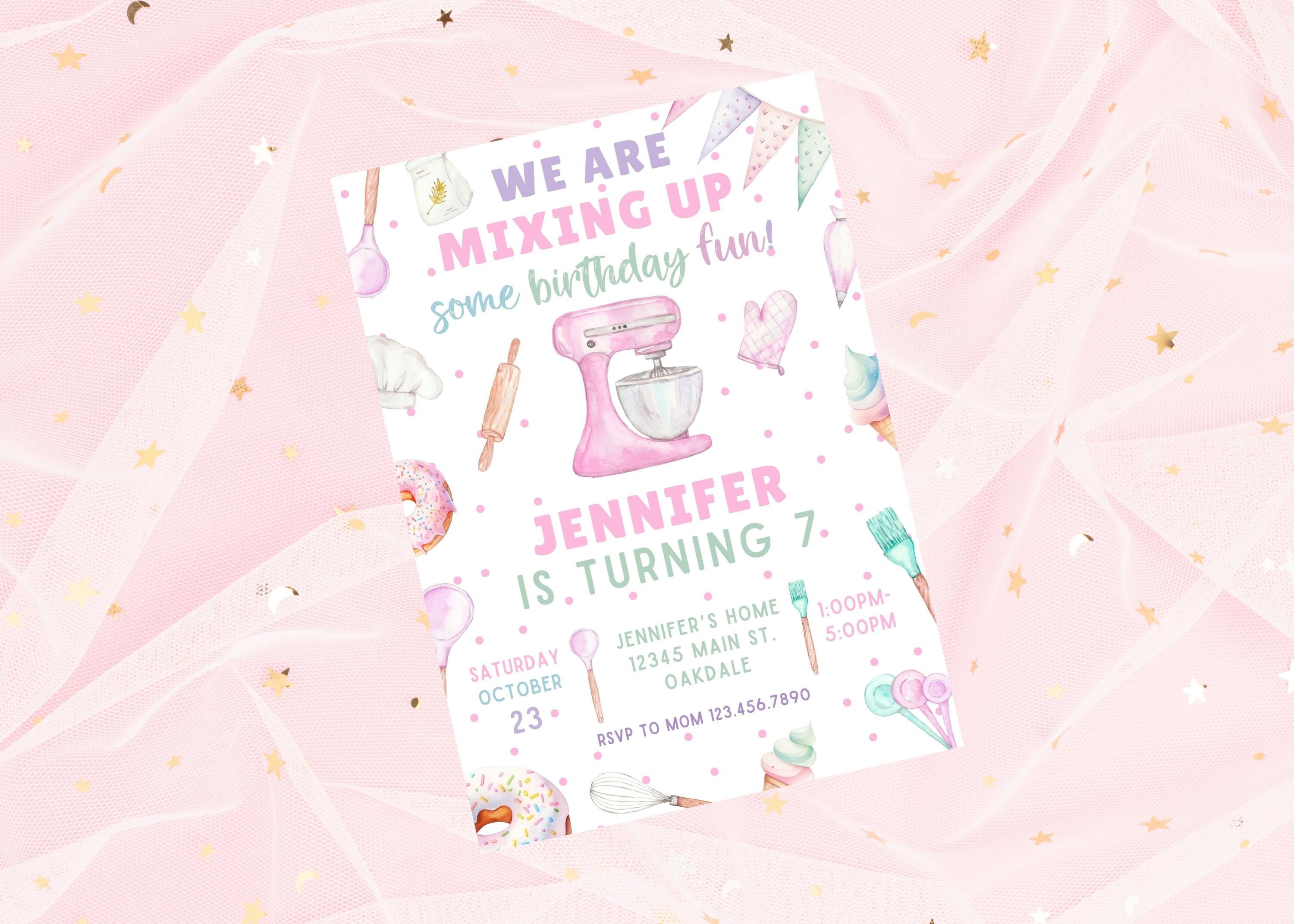 Editable Baking Birthday Invitation Template-sweet Birthday Party ...