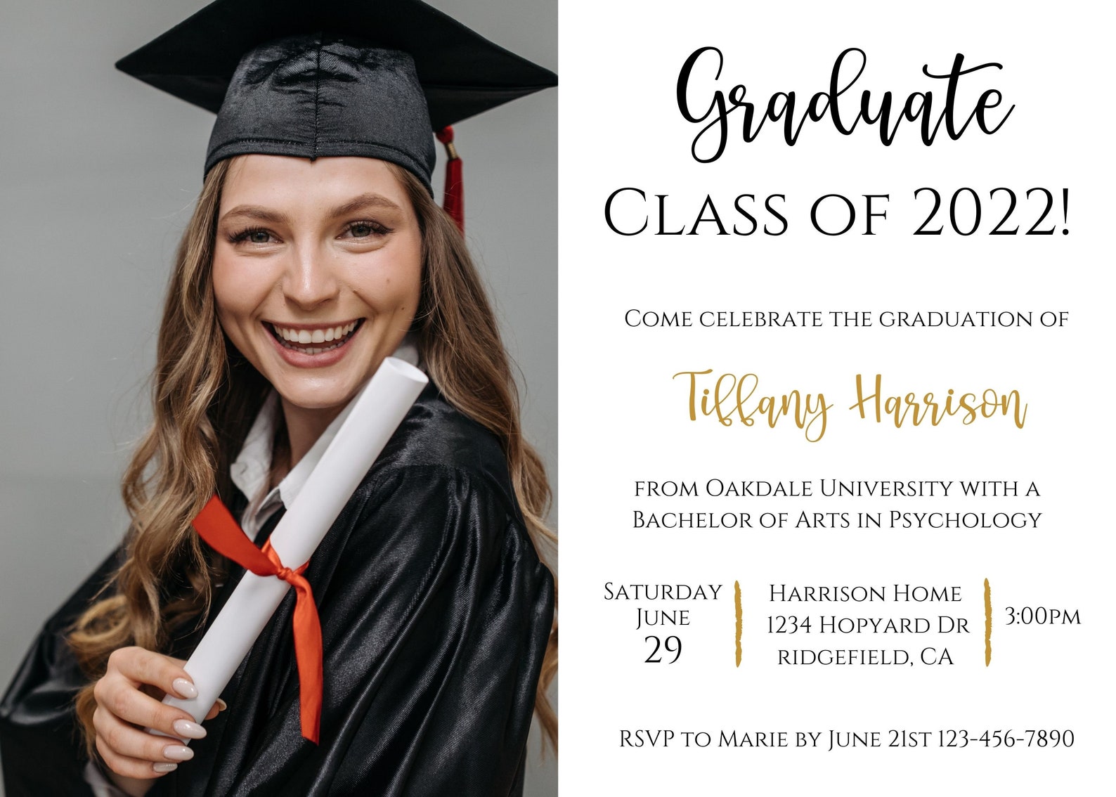 Graduation Invitation-graduation Invite Photo | Etsy