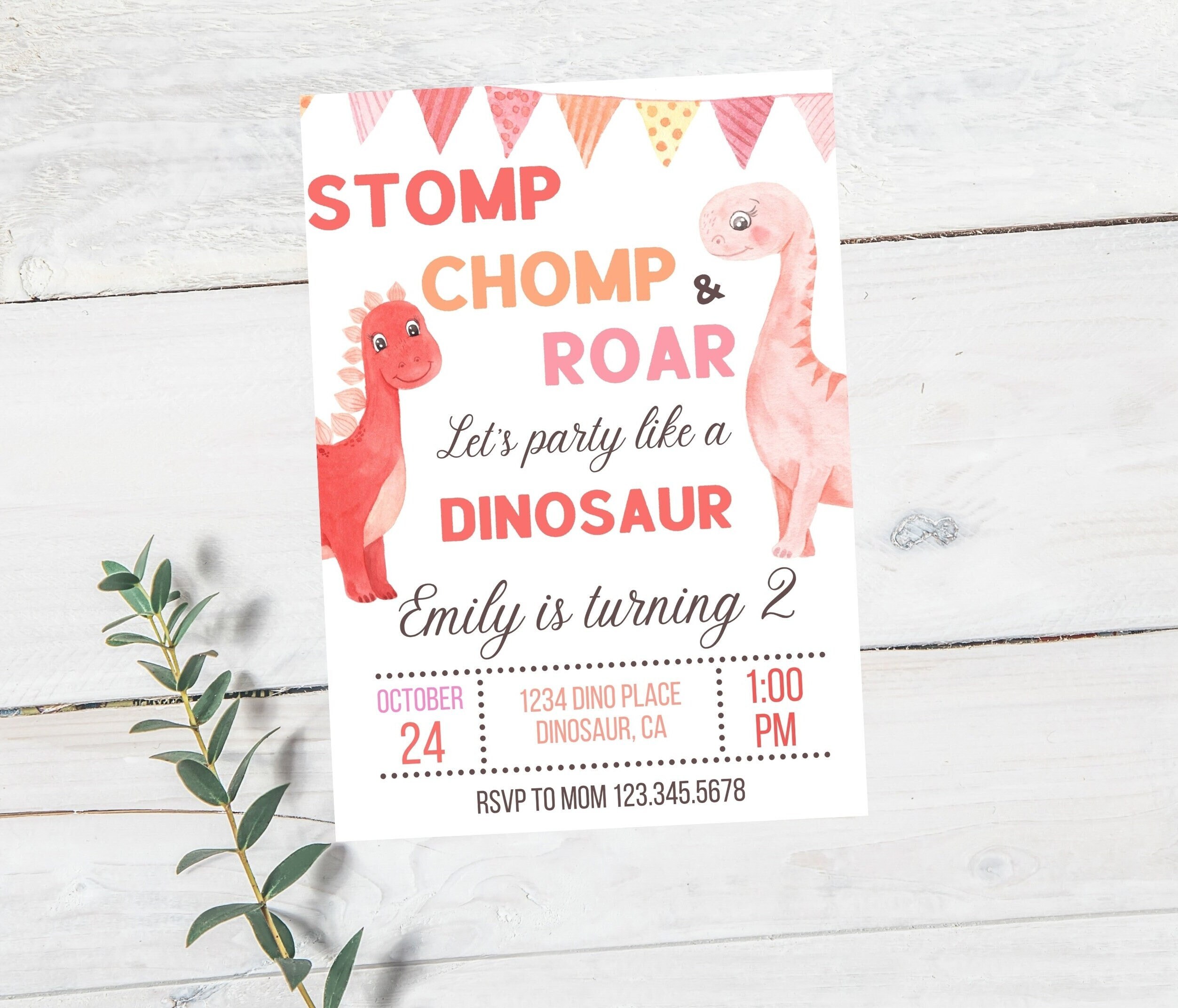 Dinosaur Invitation-dinosaur Invitation-dinosaur Invitation - Etsy