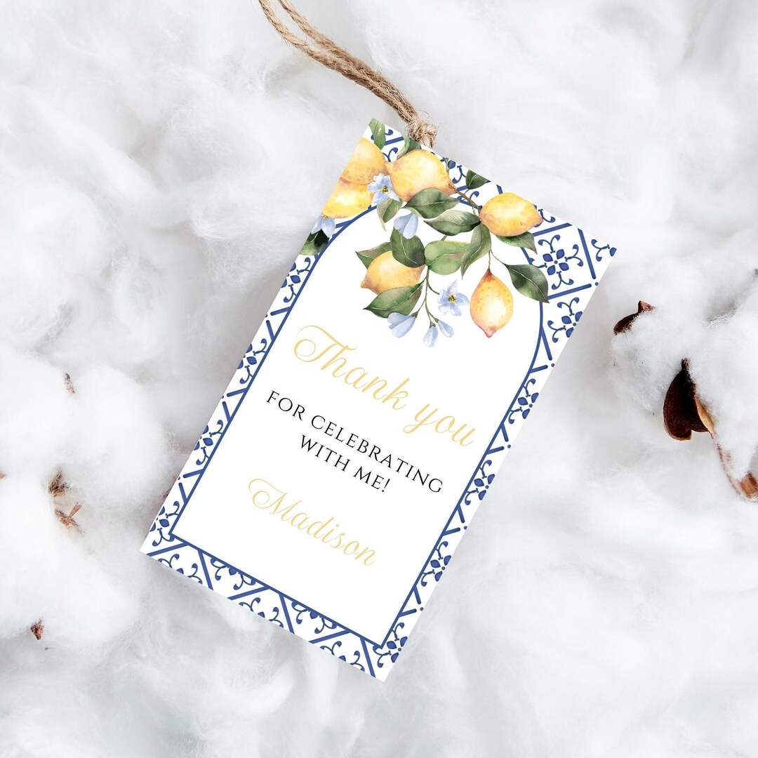 Lemon Bridal Shower Favor Tags-instant Download - Etsy