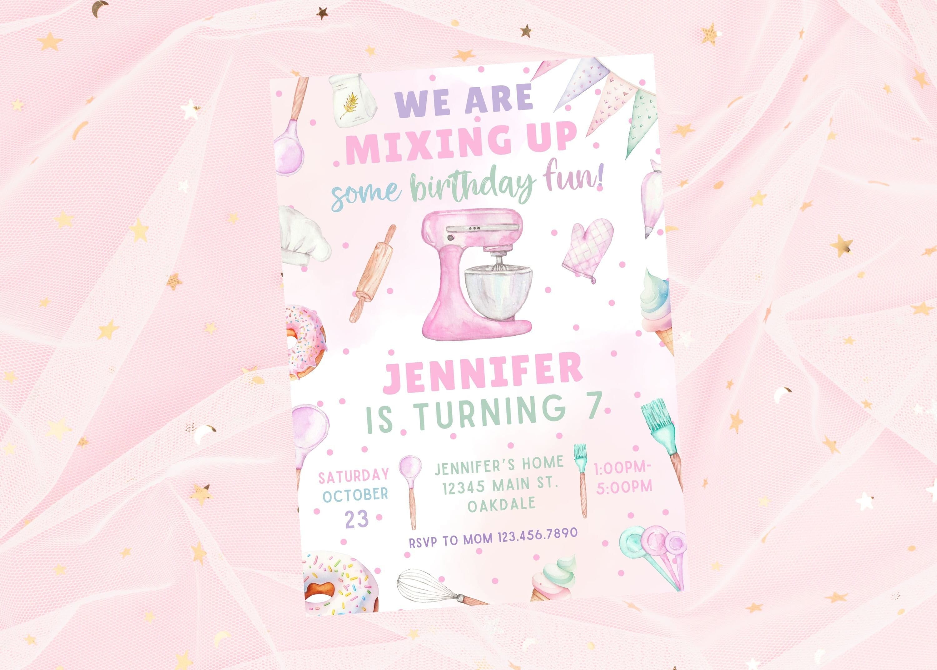 Editable Baking Birthday Invitation Template-sweet Birthday Party ...