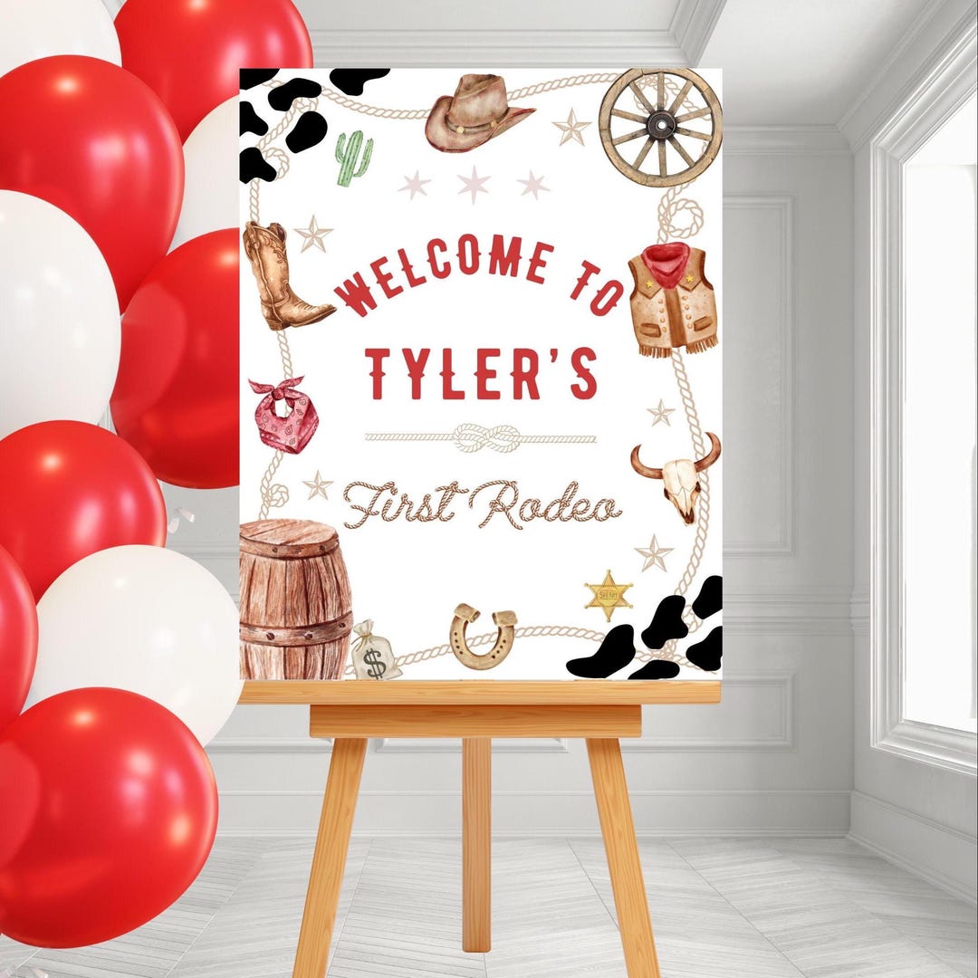 Editable Rodeo Birthday Welcome Sign-rodeo Welcome Sign-instant ...