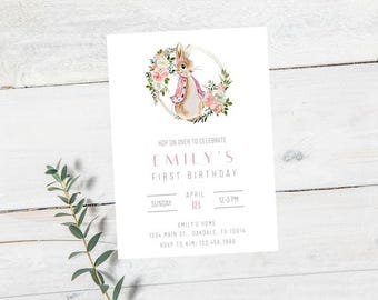 Peter Rabbit Birthday Invitation - Etsy