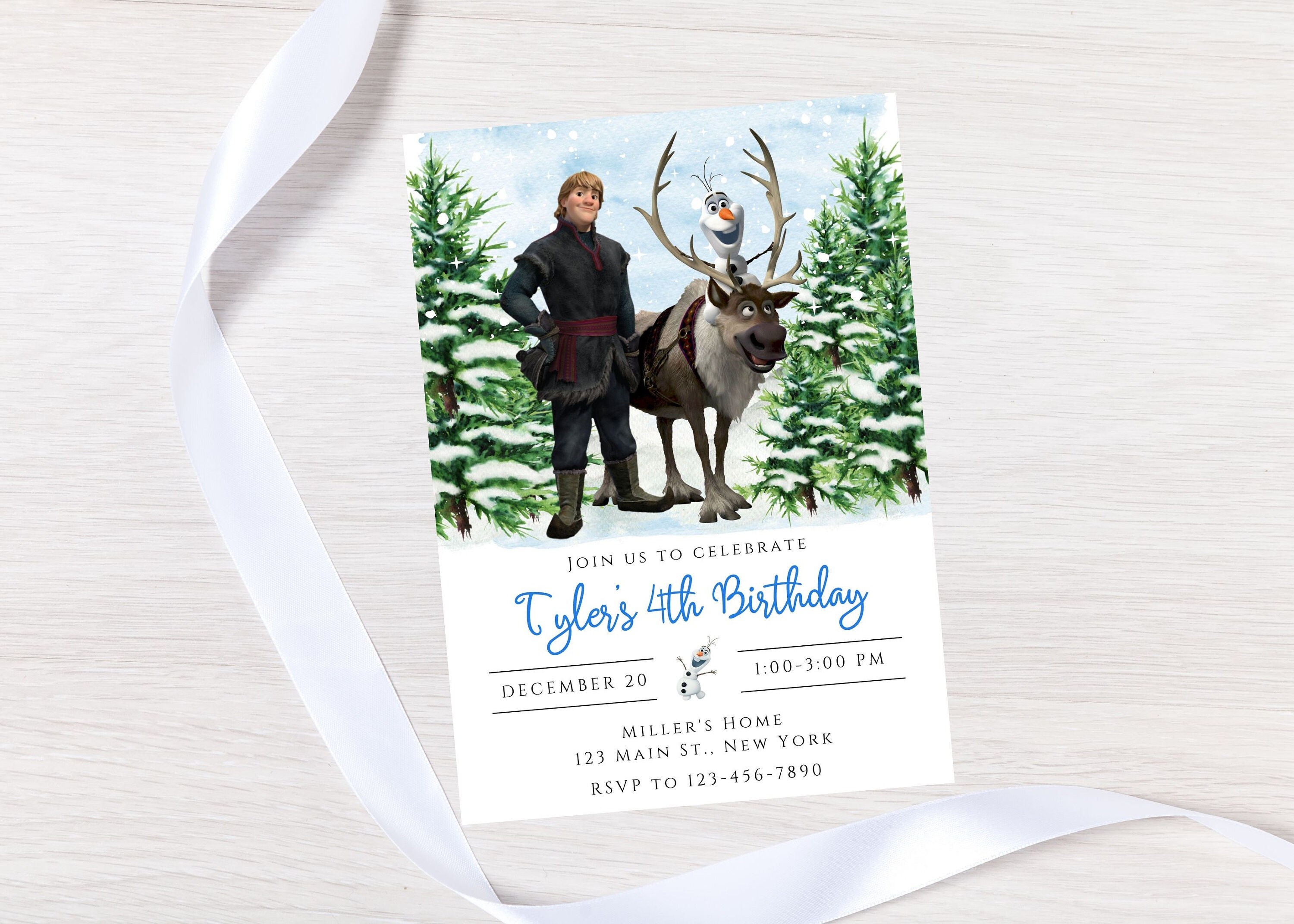 Frozen Birthday Invitation-frozen Birthday Invite-boy Birthday - Etsy