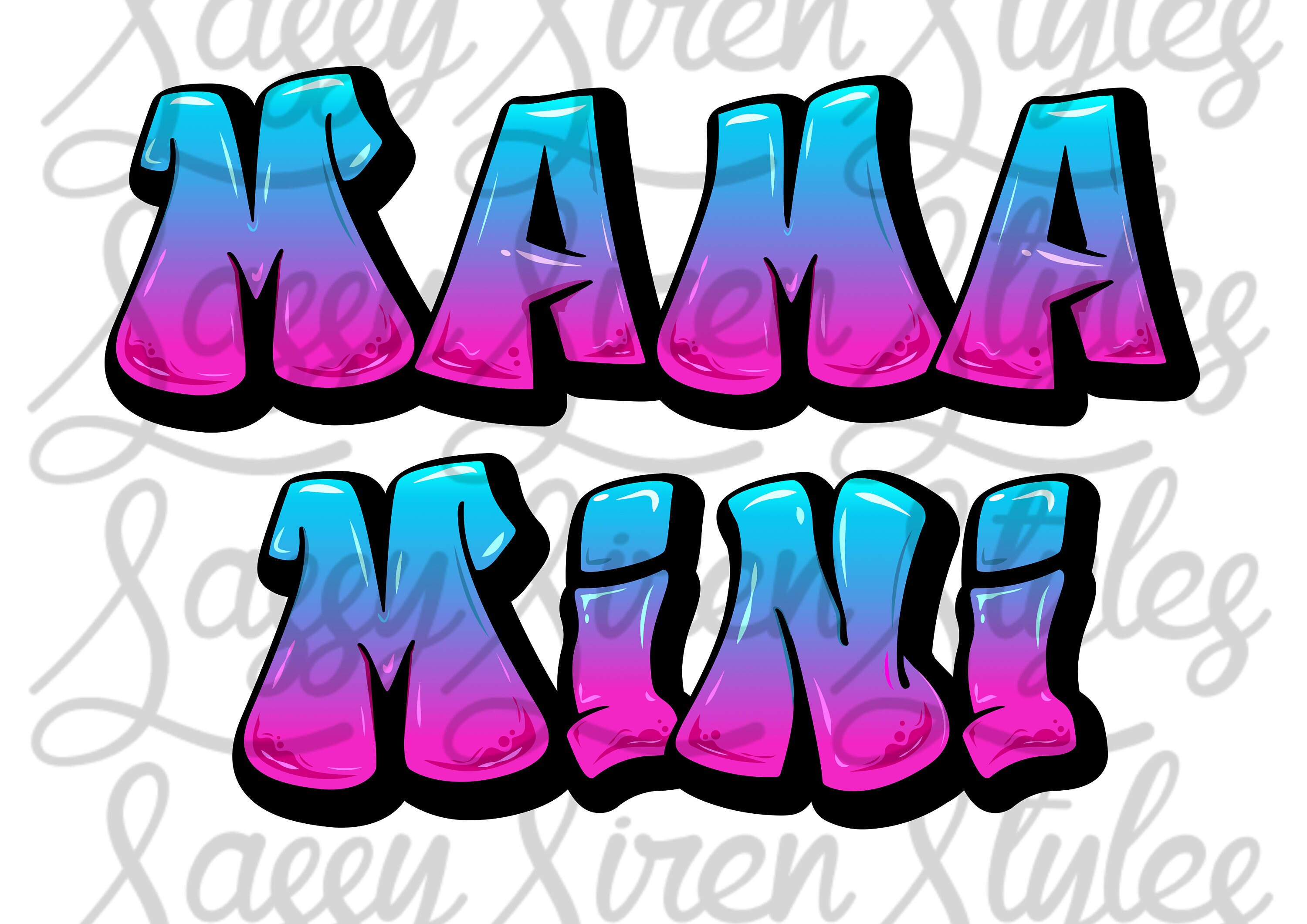 Mom In Graffiti Letters