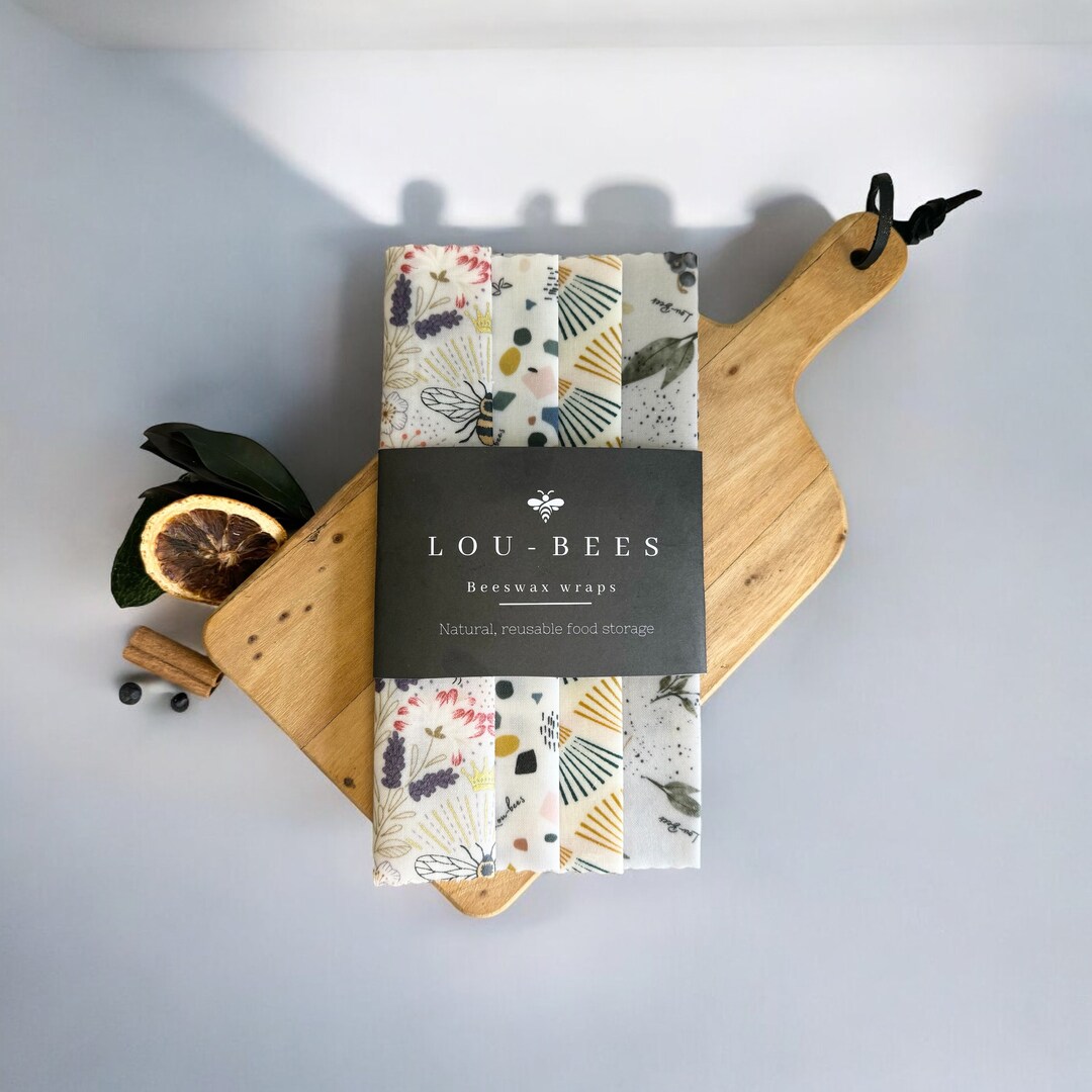 Lou-bees 4 X Small Light Assorted Beeswax Wraps 8”. Eco Friendly ...