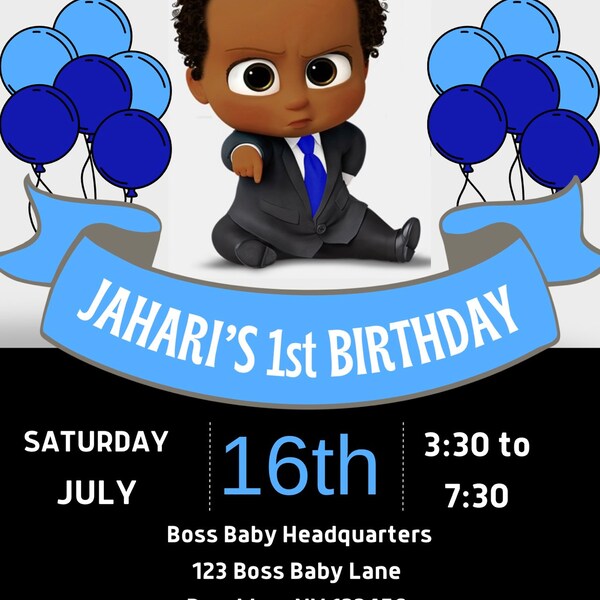 Boss Baby Black - Etsy