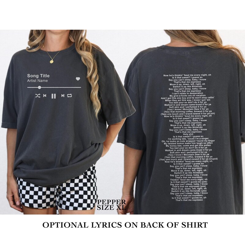 T Shirts With Song Lyrics - Etsy