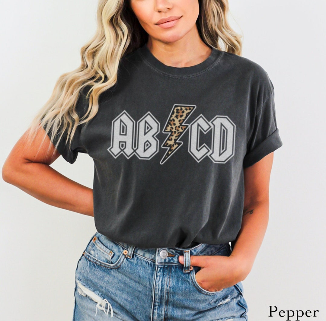 ABCD Cute Trendy Teacher Comfort Colors Graphic Tee - Etsy