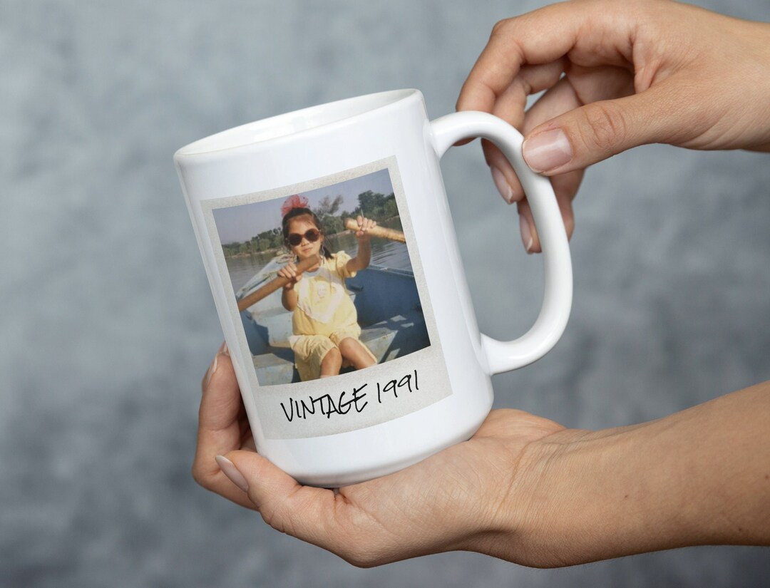 Custom Photo Mug Vintage Photo and Custom Year 11oz or 15oz Mug Picture ...