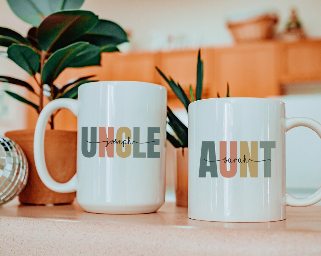 Custom Aunt or Uncle Mug With Personalized Name, 11oz or 15oz Mug - Etsy