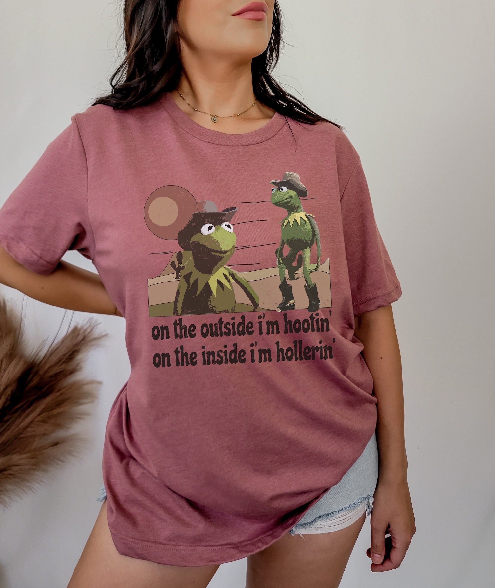 On The Outside I'm Hootin On The Inside I'm Hollerin Graphic Tee, Funny ...