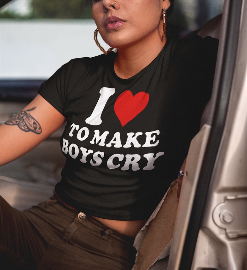 I Heart to Make Boys Cry Baby Tee, Love to Make Boys Cry Crop Top - Etsy