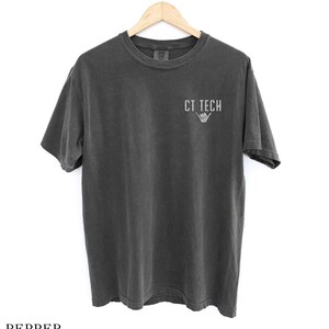 CT Tech Embroidered Comfort Colors Shirt, Unisex Radiology Technologist ...