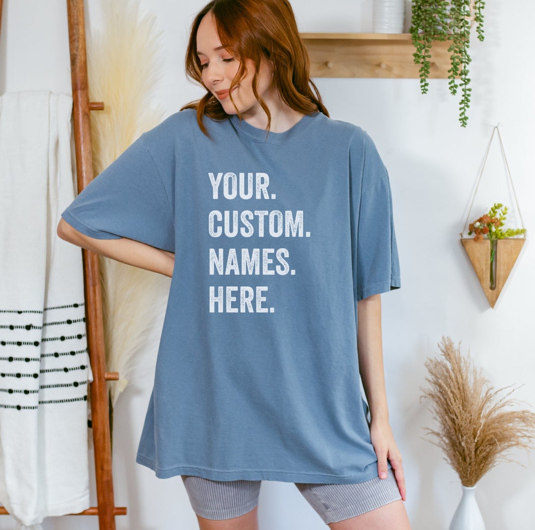 Custom Name List Shirt, Comfort Colors Cute Vintage Vibe Personalized ...