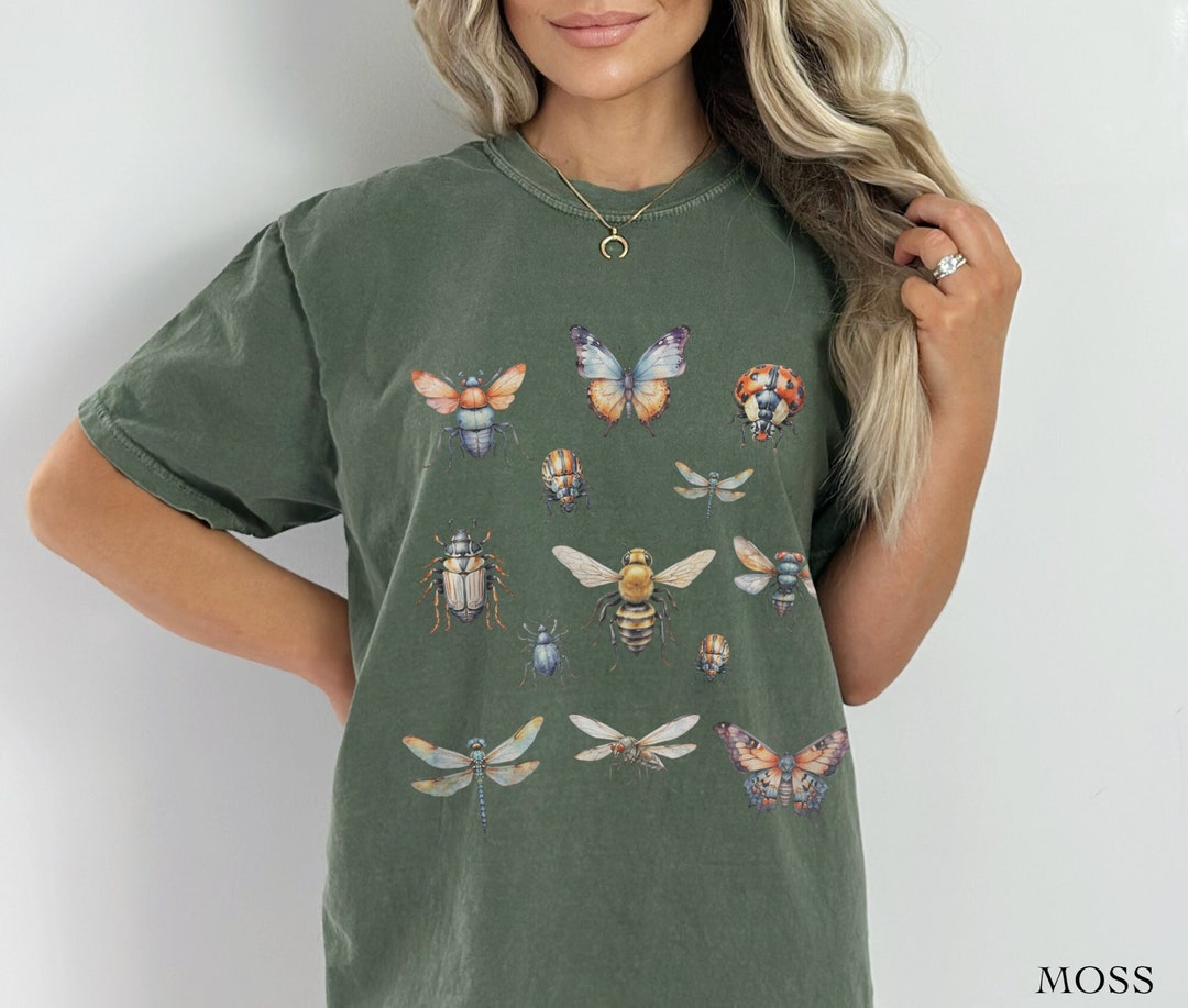 Insects Shirt, Comfort Colors Bugs Graphic Tee or Sweatshirt ...