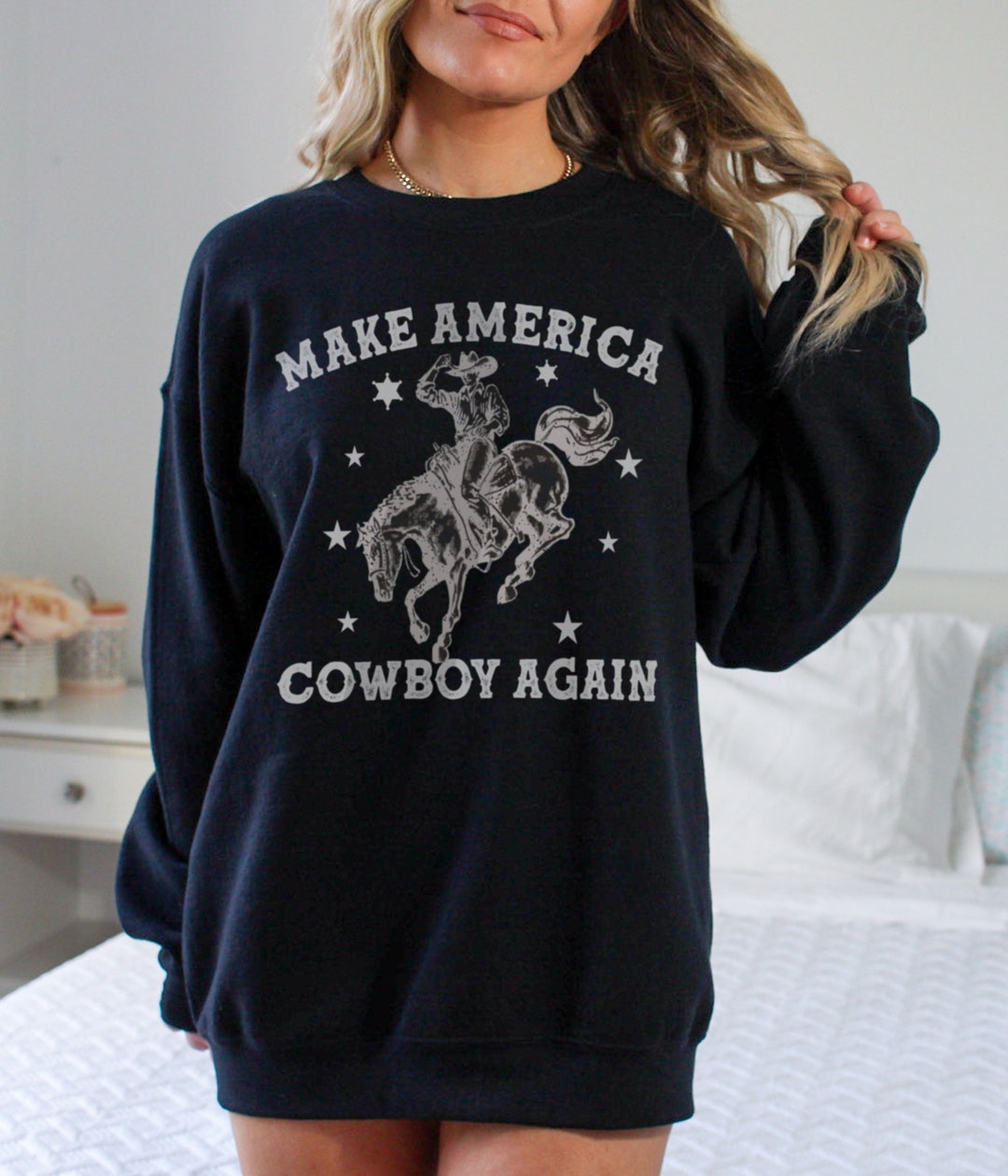 Make America Cowboy Again Vintage Vibe Shirt or Sweasthirt - Etsy