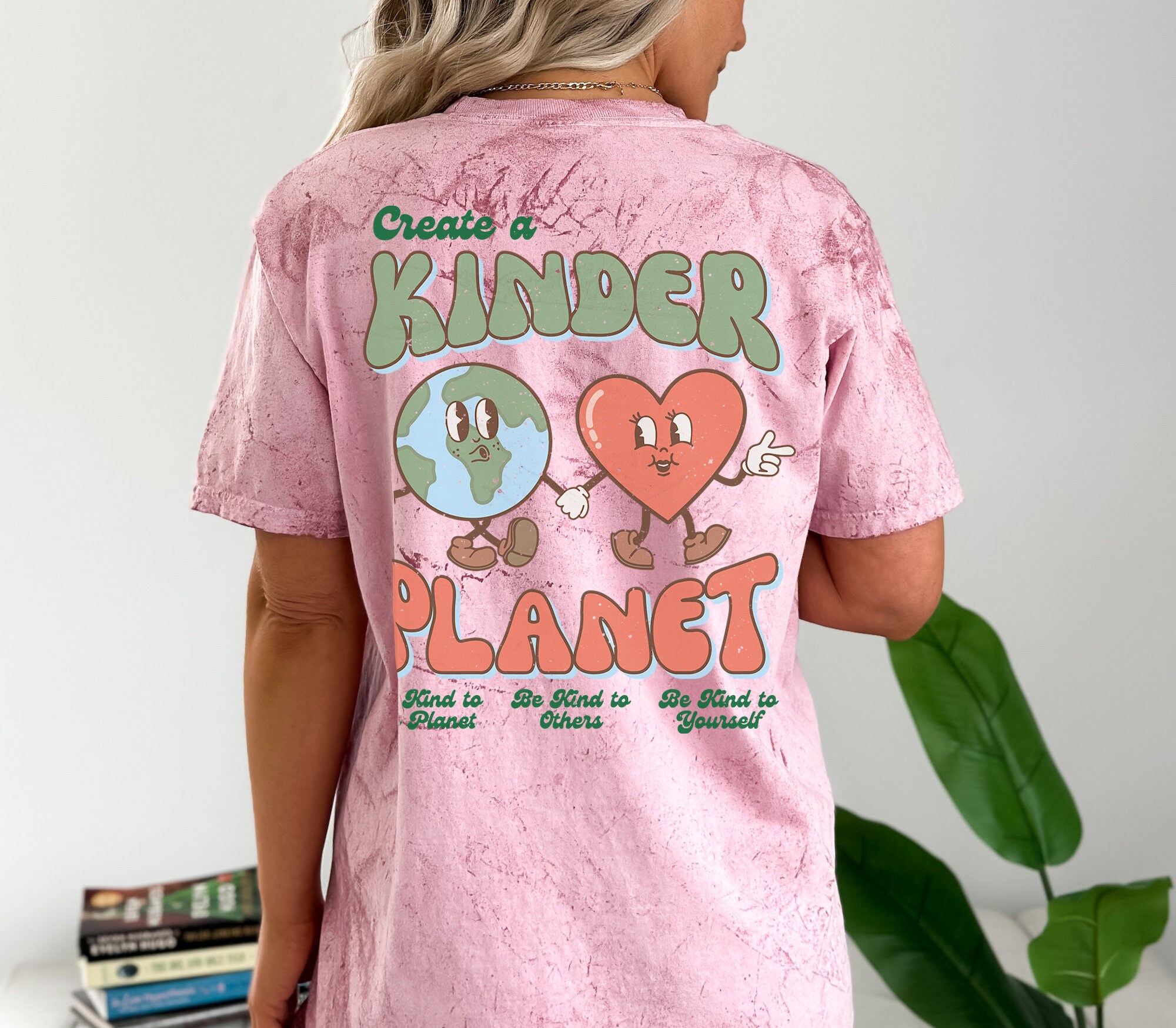 Create A Kinder Planet Comfort Colors Tie Dye Front and Back - Etsy