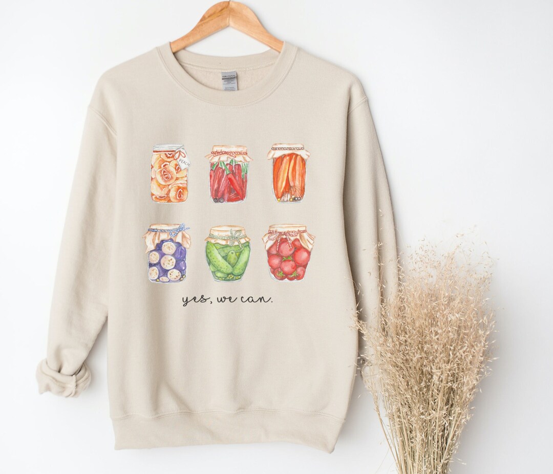 Yes We Can Cute Homestead Canning Jars Shirt or Sweatshirt - Etsy