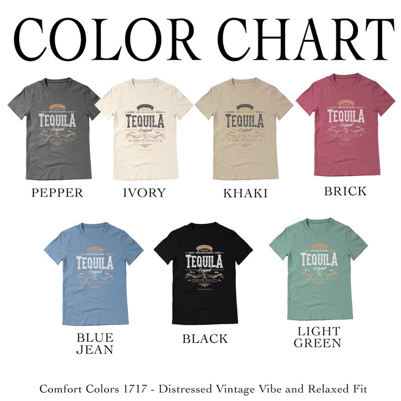 Tequila Vintage Vibe Comfort Colors Shirt - Etsy