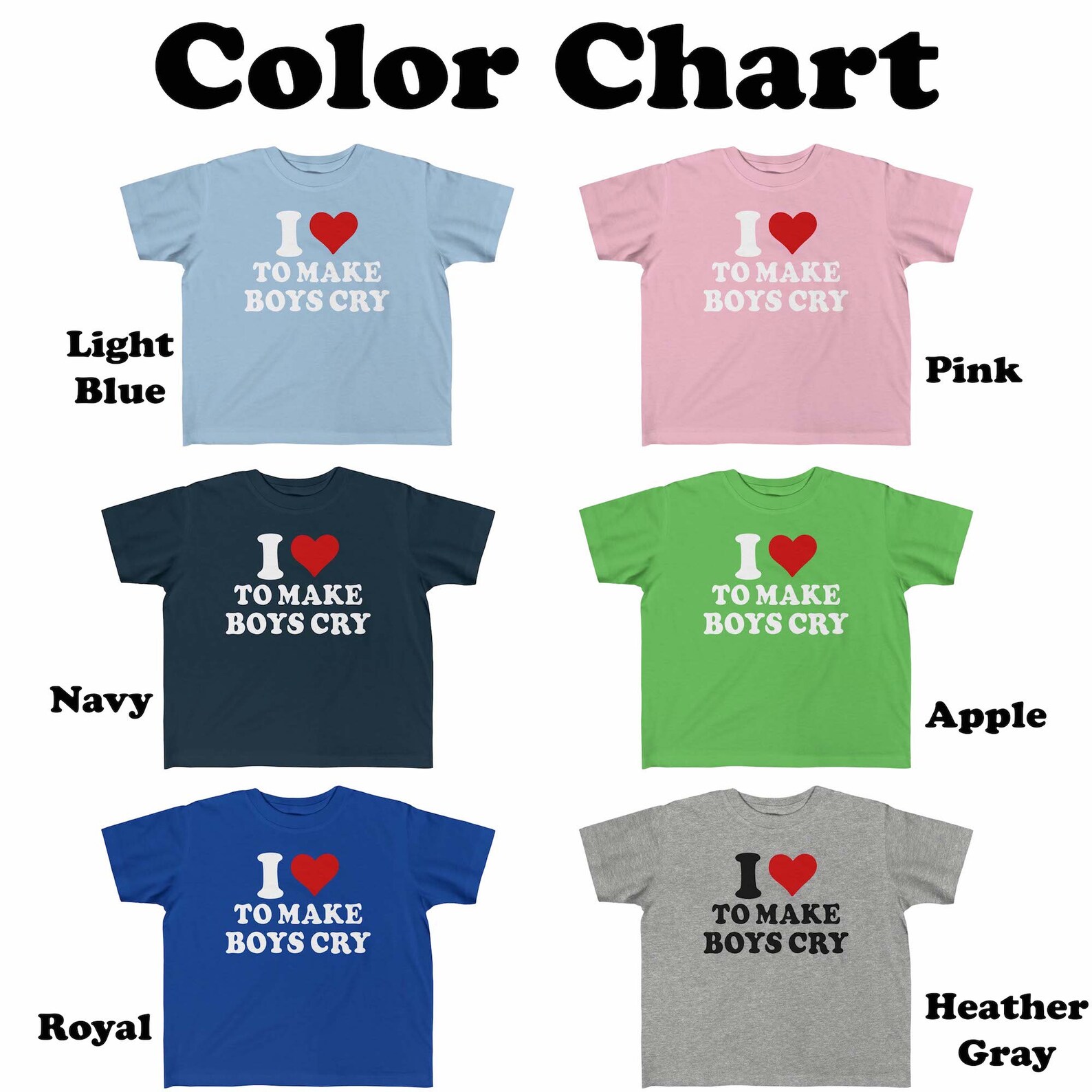 I Heart to Make Boys Cry Baby Tee Love to Make Boys Cry Crop - Etsy