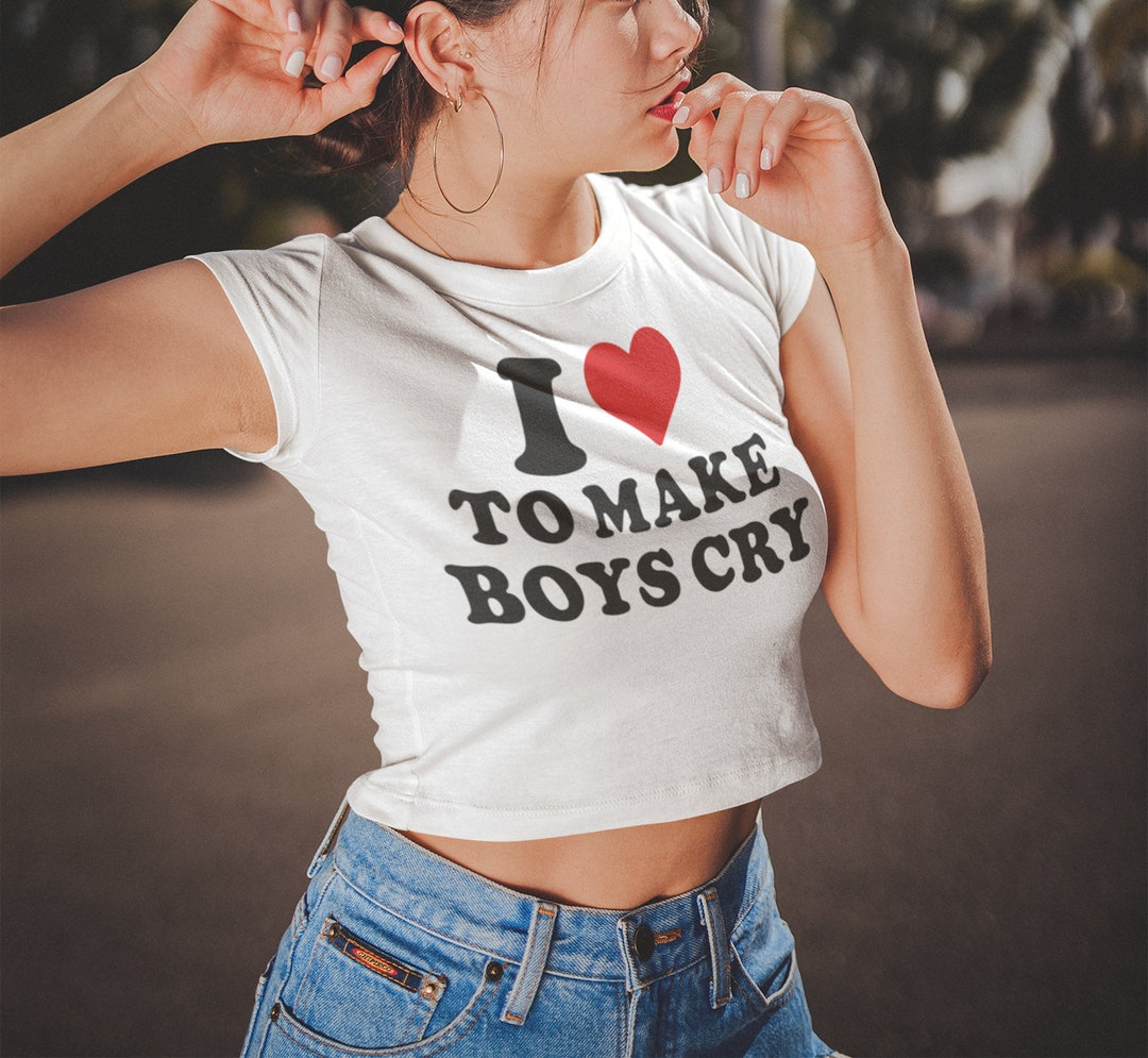 I Heart to Make Boys Cry Baby Tee, Love to Make Boys Cry Crop Top - Etsy