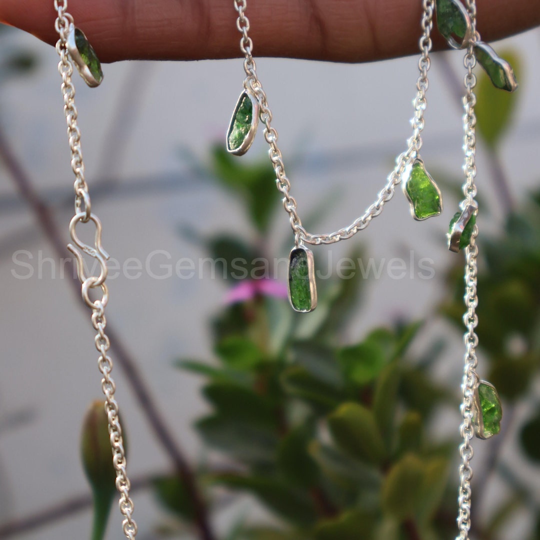 Moldavite Necklace, Real Raw Moldavite Pendant, Healing Crystal for ...