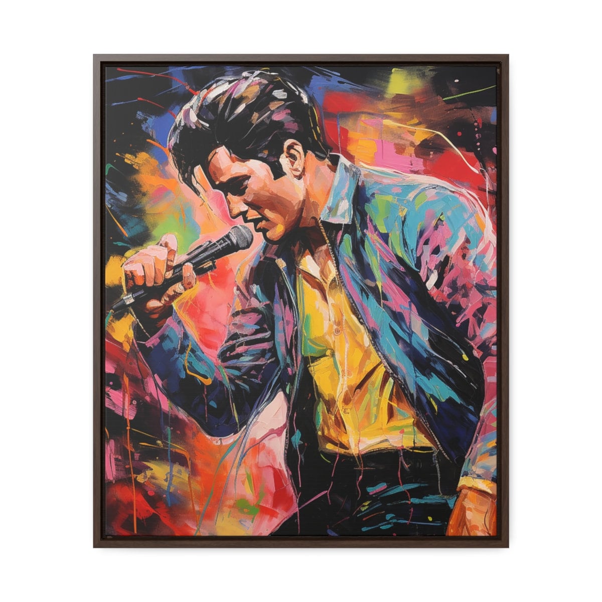 Elvis Presley Portrait Painting Print Canvas the King of Rock Wall Art ...