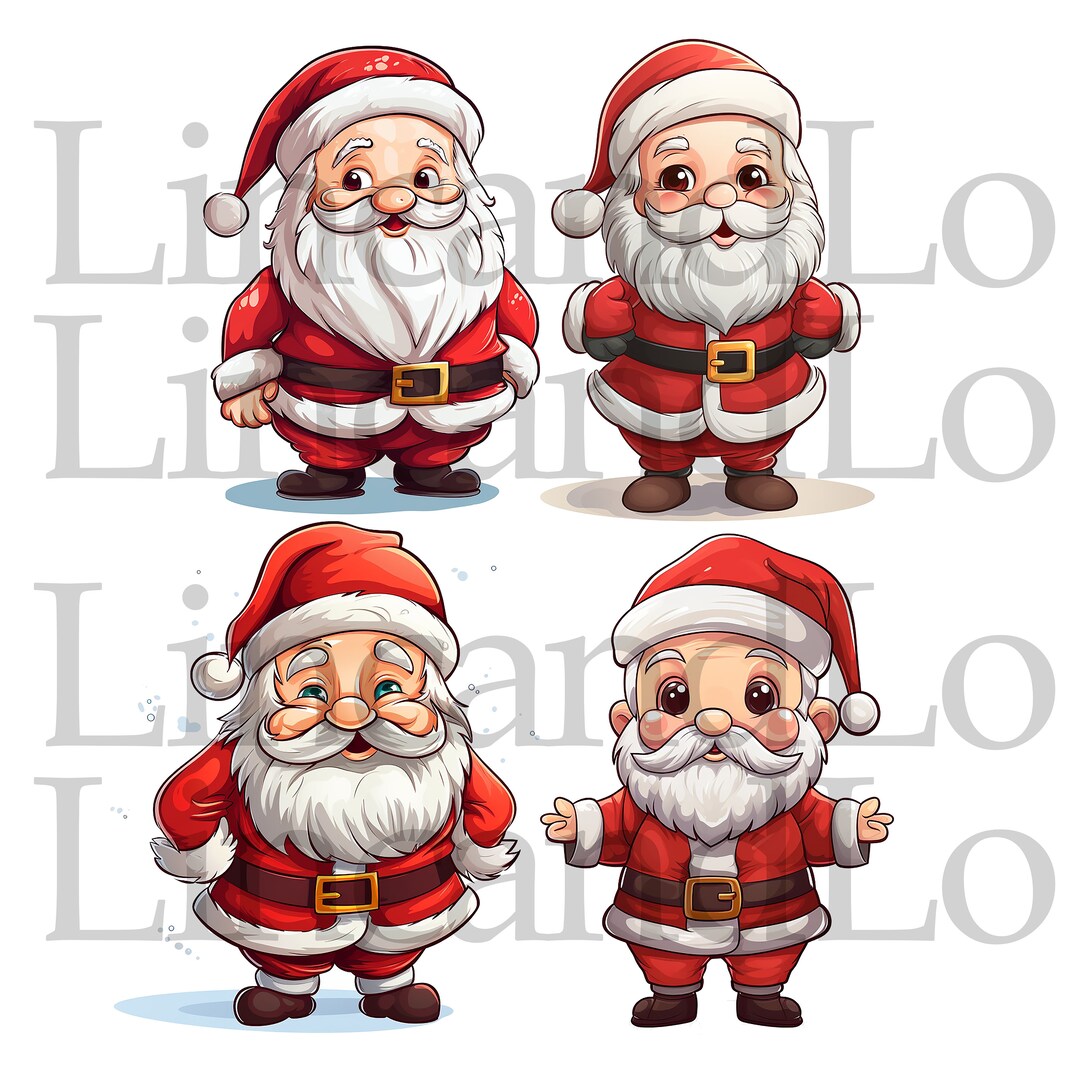 Santa PNG, Christmas Sublimation Clip Art, Santa Artwork, Commercial ...