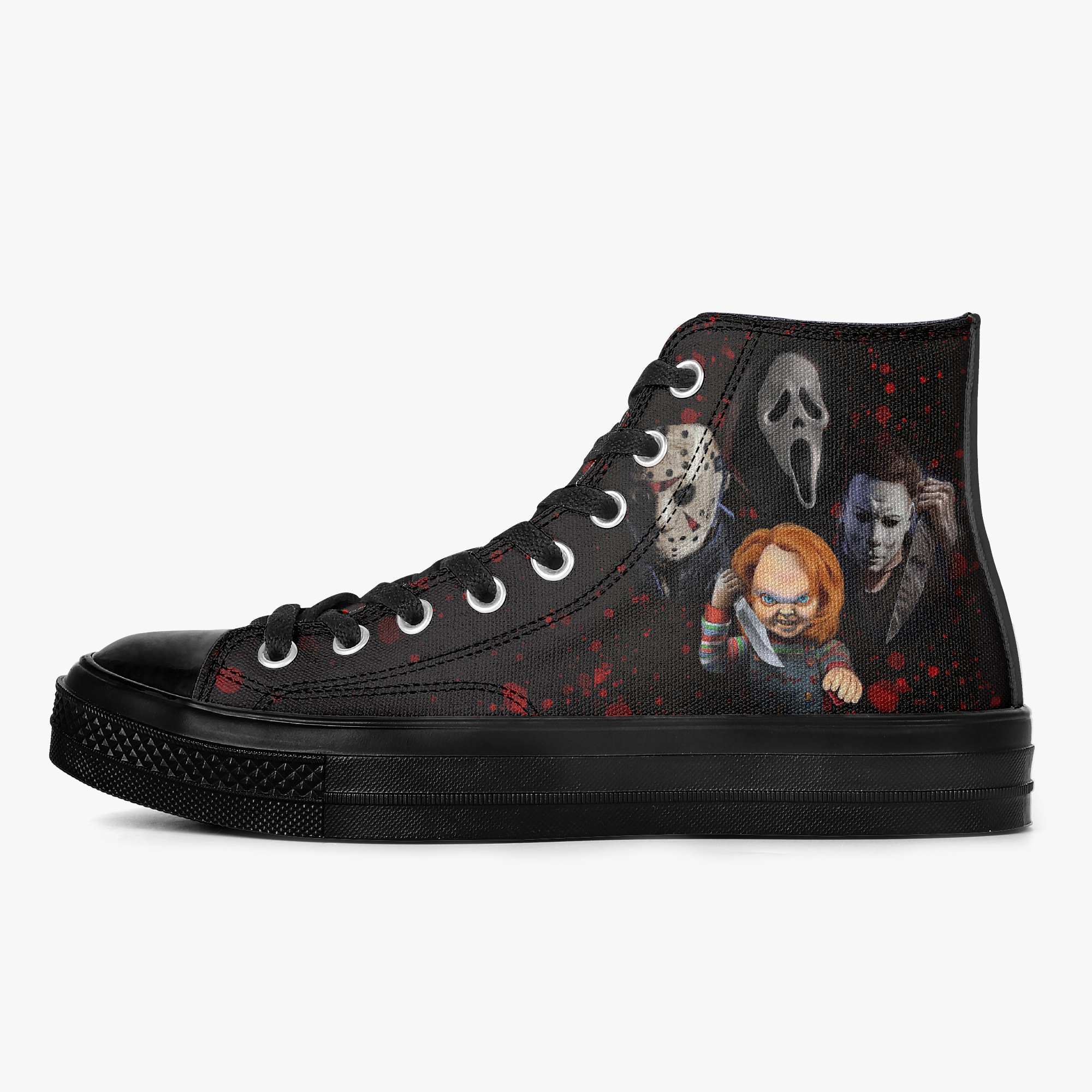 Horror Halloween High Tops, Horror Shoes, Chucky, Pennywise, Jigsaw ...