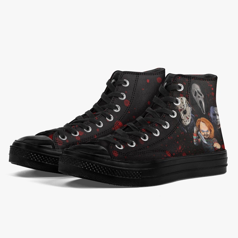 Horror Halloween High Tops, Horror Shoes, Chucky, Pennywise, Jigsaw ...