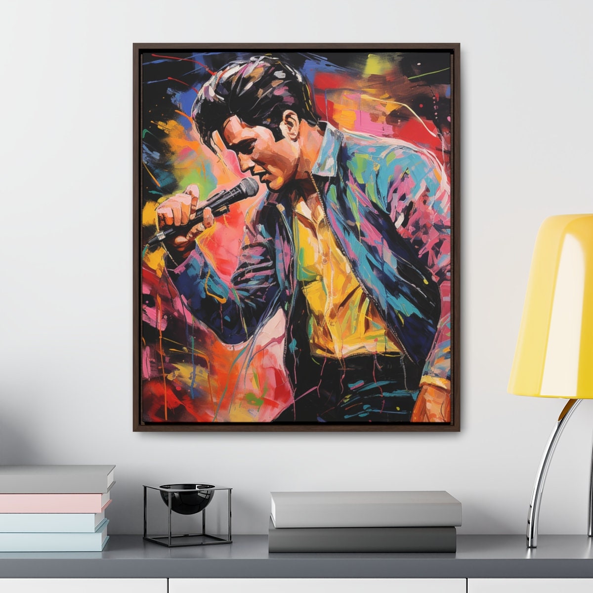 Elvis Presley Portrait Painting Print Canvas the King of Rock Wall Art ...