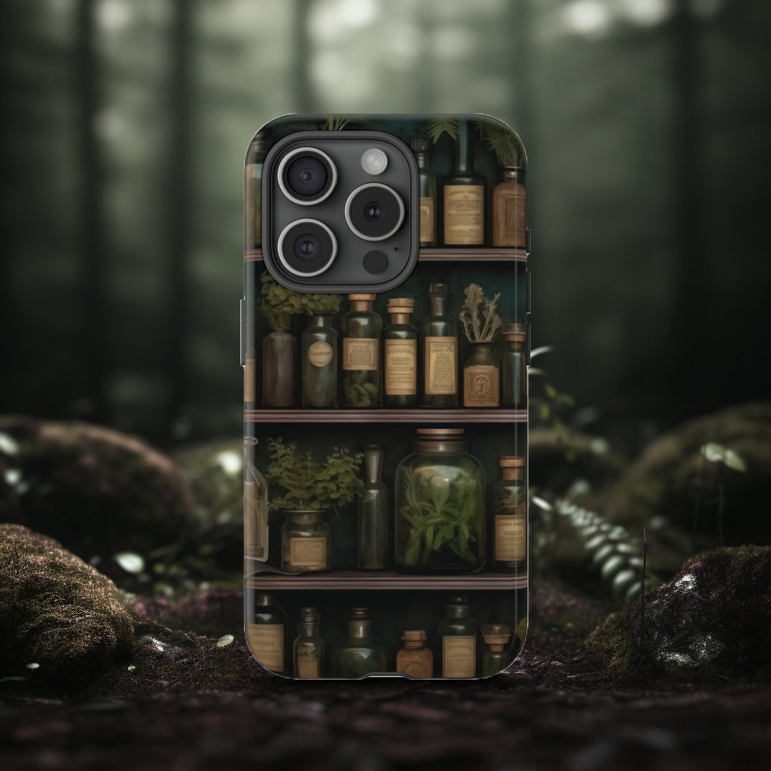 Cottagecore Dark Academia Floral Potion Phone Case Cover Cute Whitchy ...