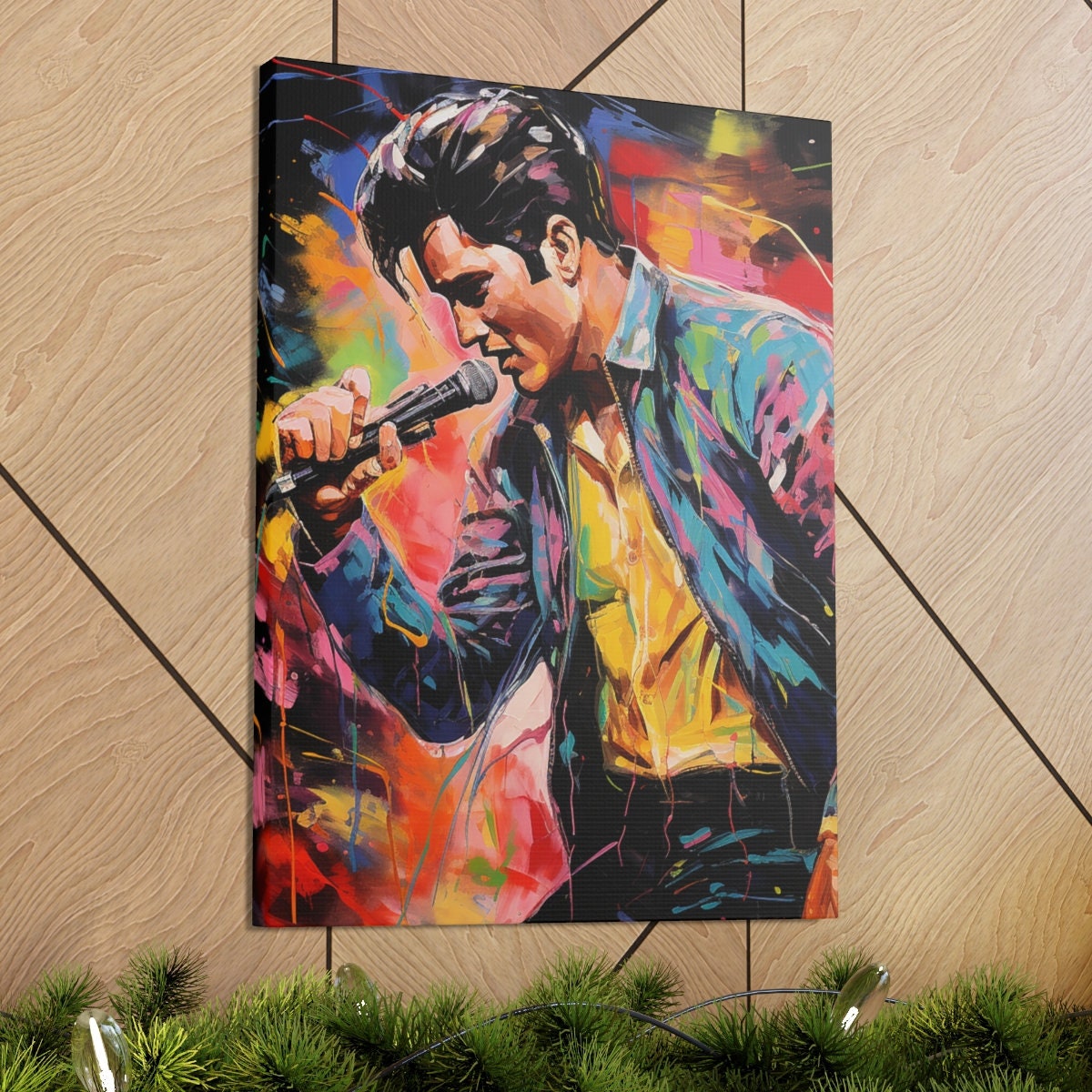 Elvis Presley Portrait Painting Print Canvas the King of Rock Wall Art ...